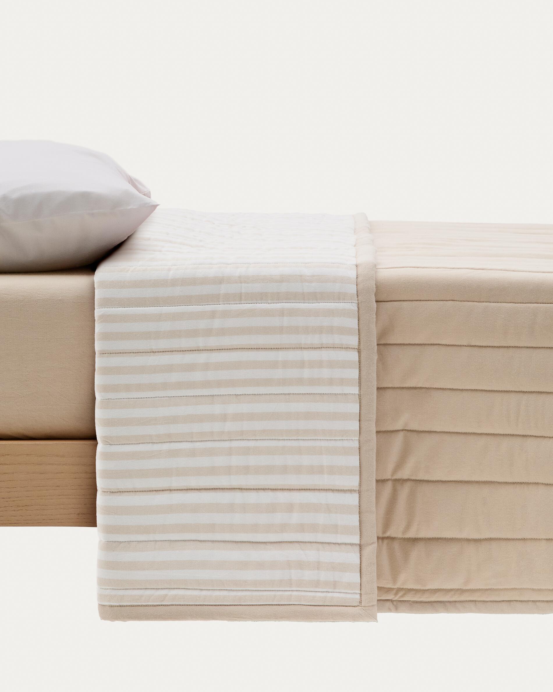 Sini beige bedspread made of 100% organic cotton for 90 cm beds – Kave ...